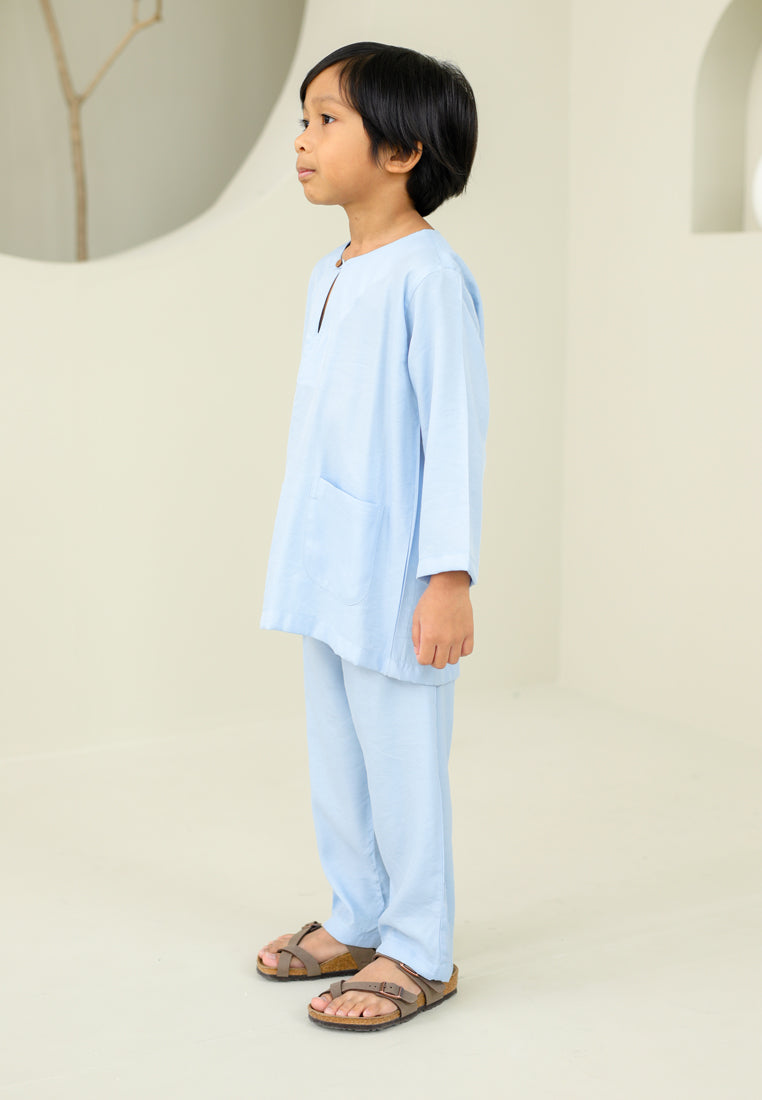 Baju Melayu Boy (Soft Blue) – QAYSAA